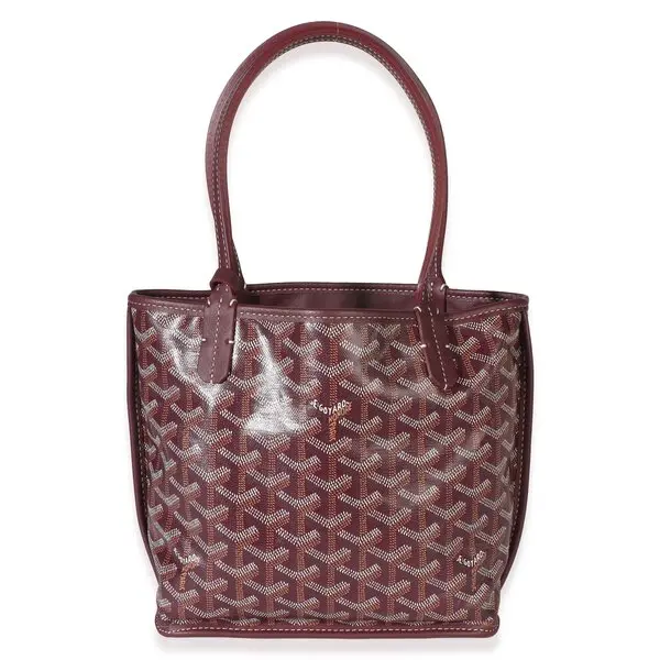 Goyard Burgundy Goyardine Canvas Anjou - Red