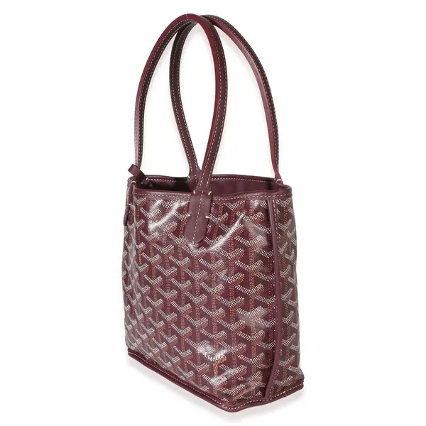 Goyard Burgundy Goyardine Canvas Anjou - Red