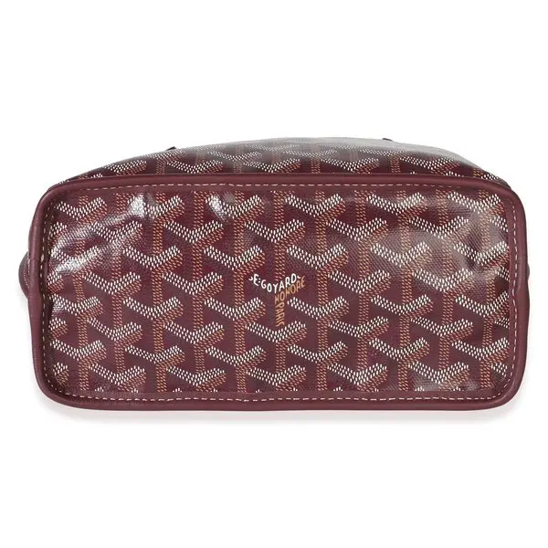 Goyard Burgundy Goyardine Canvas Anjou - Red