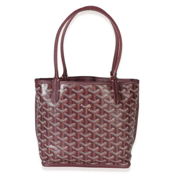Goyard Burgundy Goyardine Canvas Anjou - Red