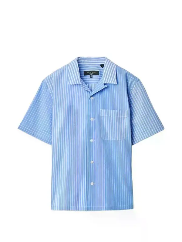 Rag & Bone Avery Vertical-stripe Camp-collar Shirt