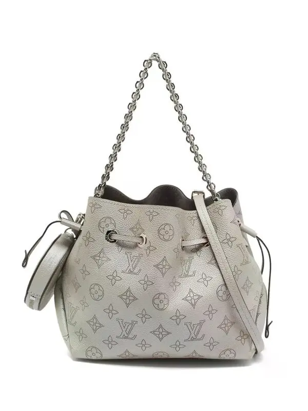 LOUIS VUITTON Bella Gris Souris Monogram Mahina Tote Bag - Grey