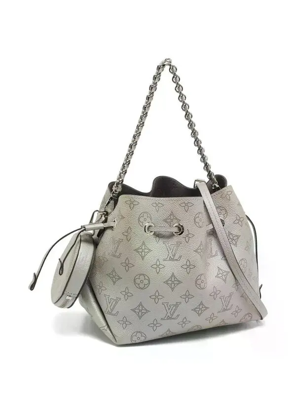 LOUIS VUITTON Bella Gris Souris Monogram Mahina Tote Bag - Grey