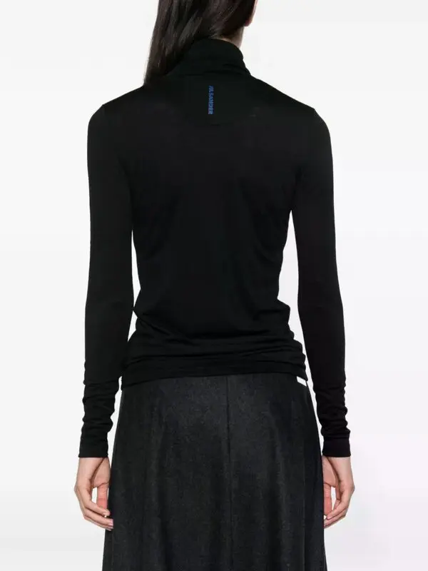 JIL SANDER Logo-print Roll-neck T-shirt