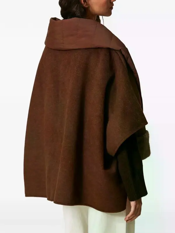 TWINSET Wool Cloth Poncho With Scarf