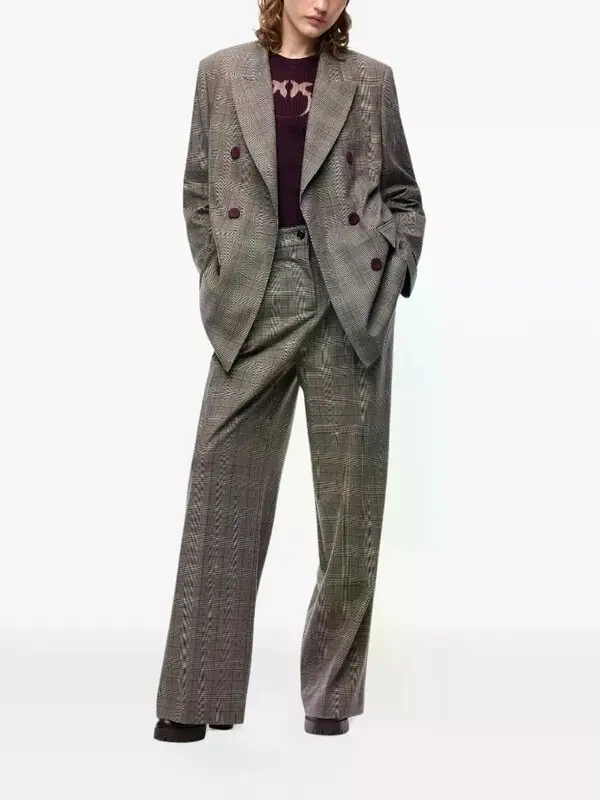 Pinko Double-breasted Check Jacket
