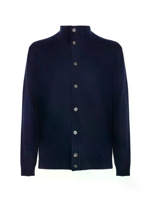 KANGRA High-neck Button-up Cardigan