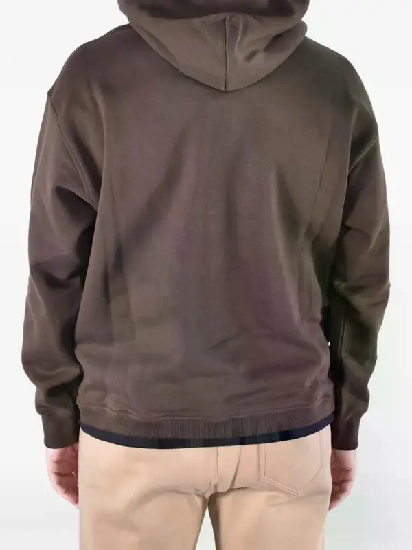 DONDUP Logo-embroidered Ribbed-fleece Hoodie
