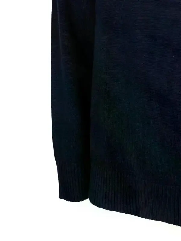 KANGRA Roll-neck Stockinette-stitch Sweater - Blue