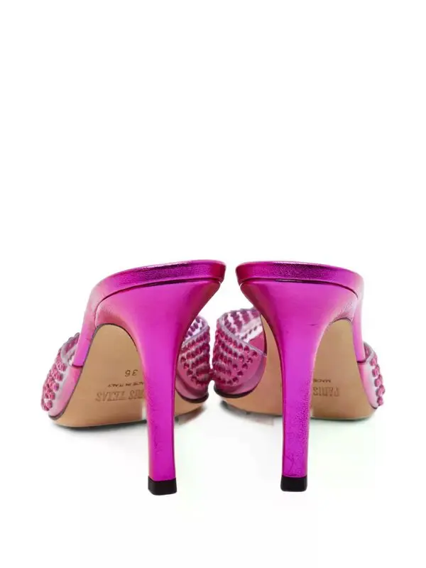 Paris Texas Crystal-embellished Mules