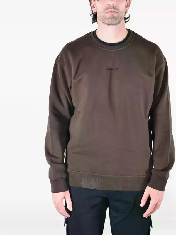 DONDUP Logo-embroidered Ribbed-trim Sweatshirt