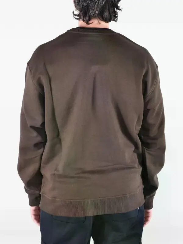 DONDUP Logo-embroidered Ribbed-trim Sweatshirt
