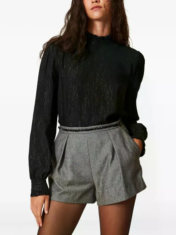TWINSET Silk-blend Jacquard Blouse