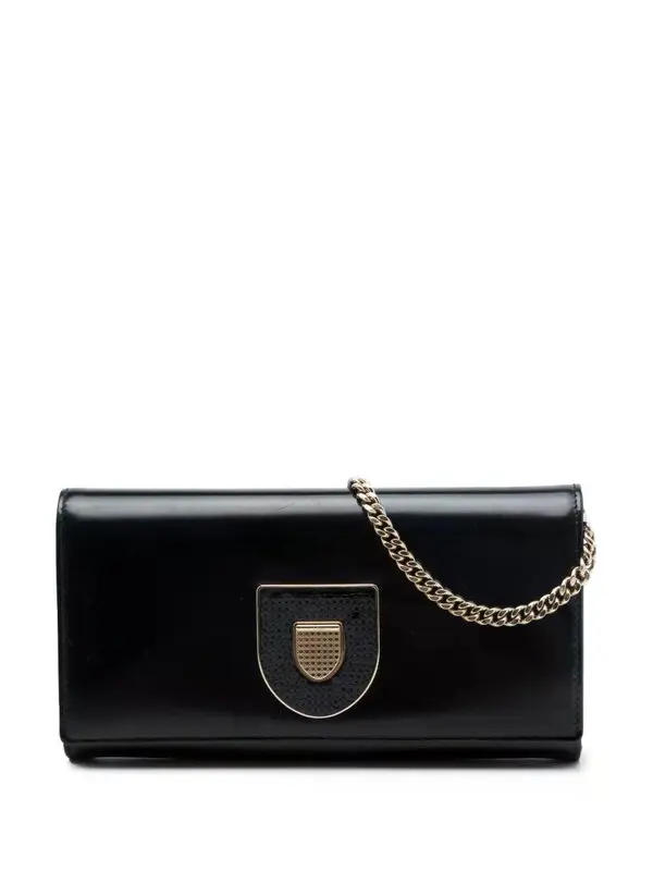 Dior 2016 Leather Sequin Diorama Wallet On Chain Crossbody Bag