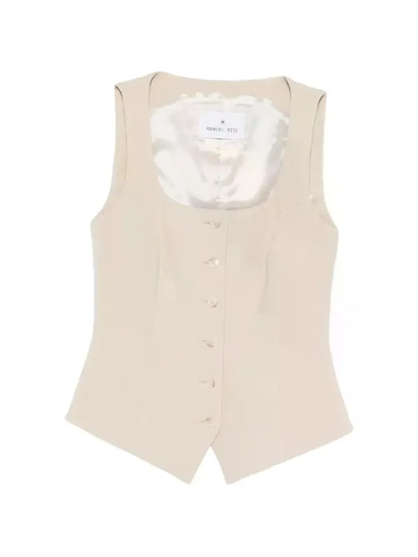 MANUEL RITZ Button-up Square-neck Waistcoat
