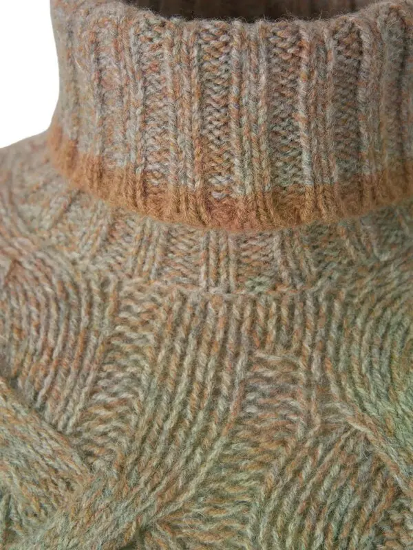 Fedeli Cable-knit Roll-neck Sweater