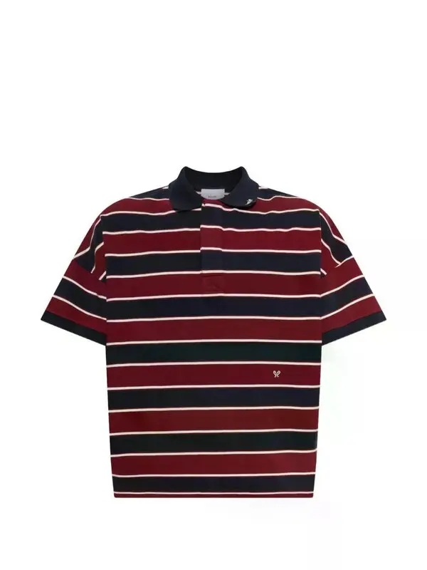 Rhude Fontaine Striped Ss Polo Shirt - Red