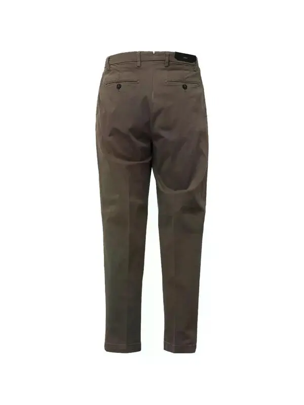 BRIGLIA 1949 Portobello Pleated Cotton Trousers