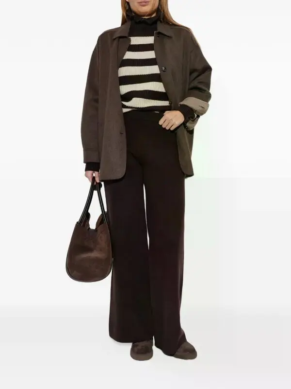 Max Mara Pontile Ruffled-trim Striped Sweater