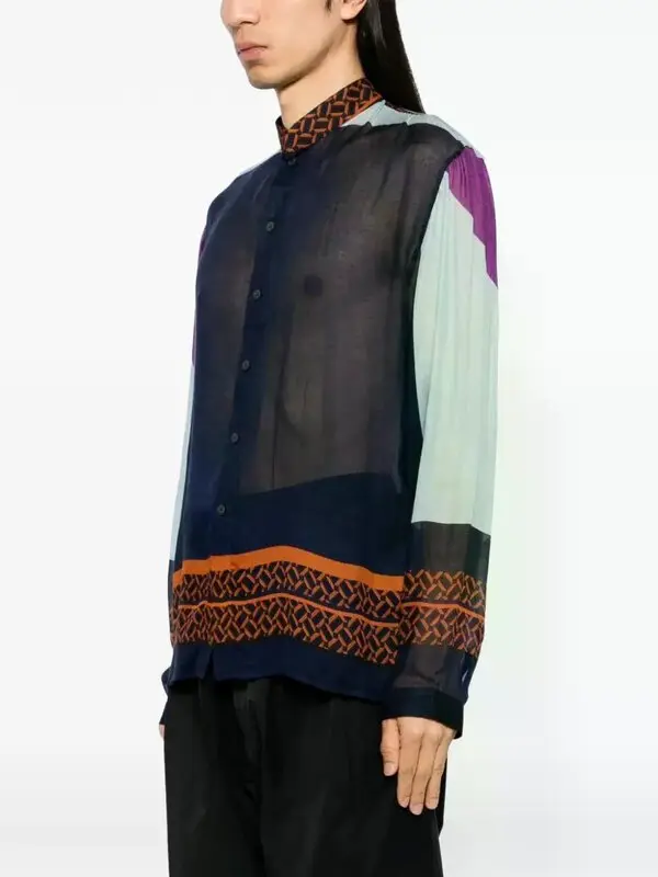 TESSITURA BODY COUTURE Batiste Colour-block Shirt