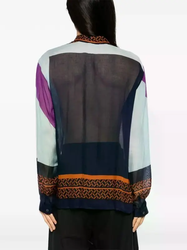 TESSITURA BODY COUTURE Batiste Colour-block Shirt
