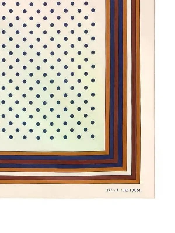 NILI LOTAN Polka-dot Silk Scarf