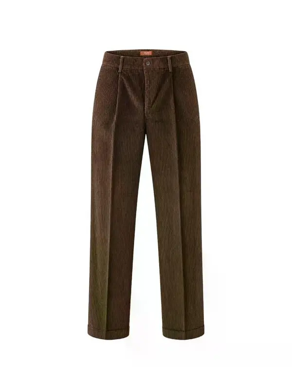 CRUNA Pleated Corduroy Trousers