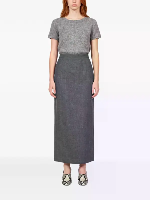 R2W Melonia Rear-slit Maxi Skirt