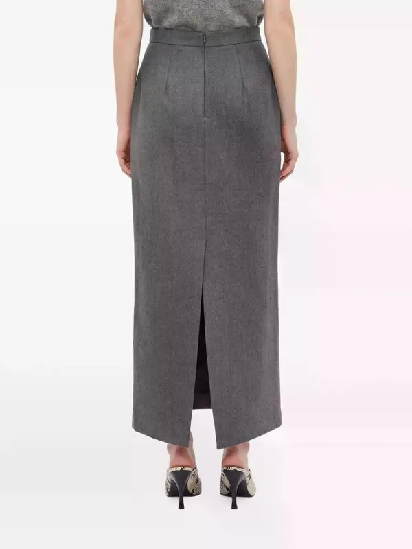 R2W Melonia Rear-slit Maxi Skirt