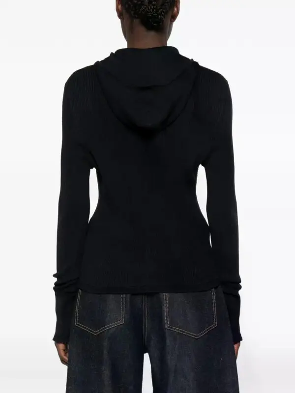 Cecilie Bahnsen Half-zip Ribbed-knit Sweater
