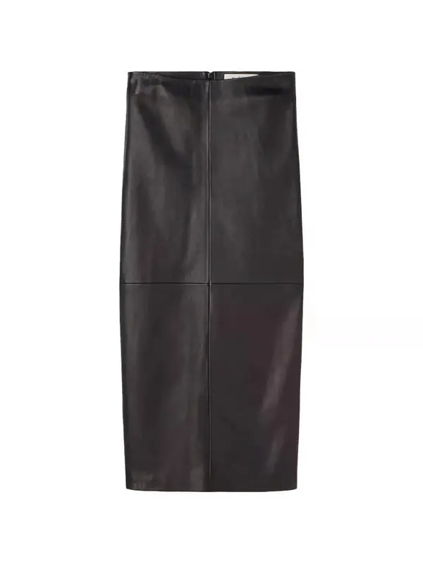 RÓHE Leather Midi Skirt