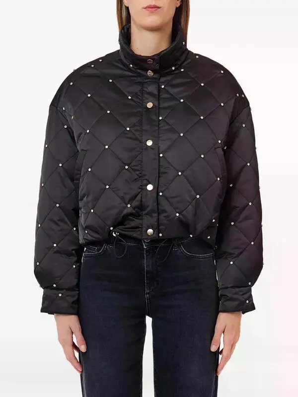 Liu Jo Crystal-embellished Quilted Bomber Jacket