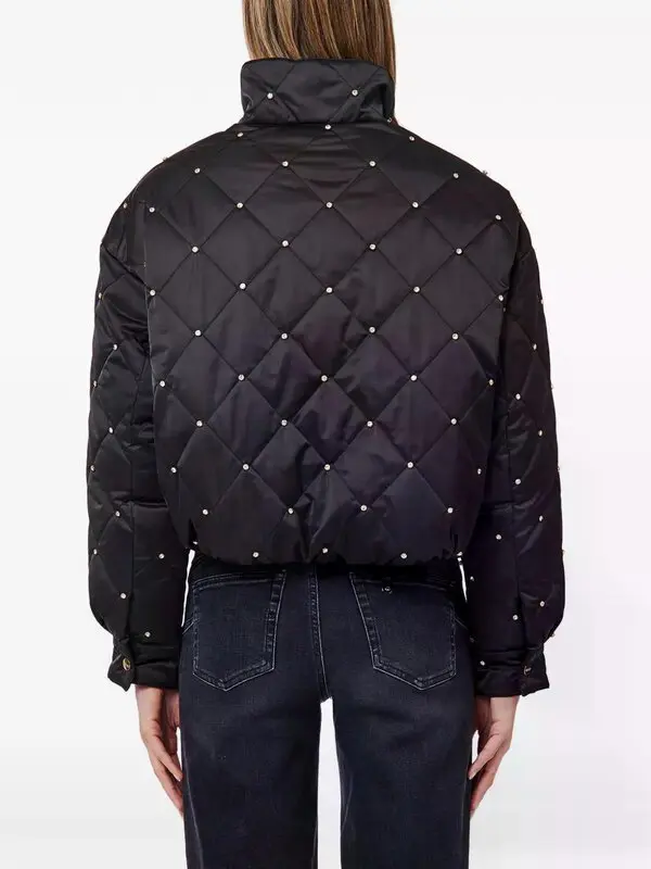 Liu Jo Crystal-embellished Quilted Bomber Jacket