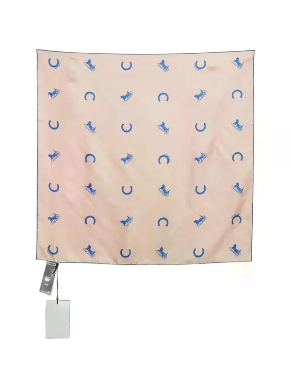 Celine C Calèche Printed Silk Scarf - Pink