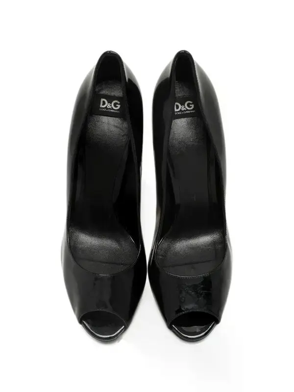 Dolce & Gabbana Peep-toe Leather Pumps