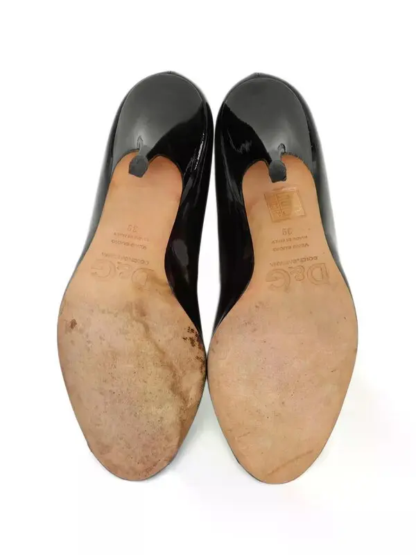 Dolce & Gabbana Peep-toe Leather Pumps