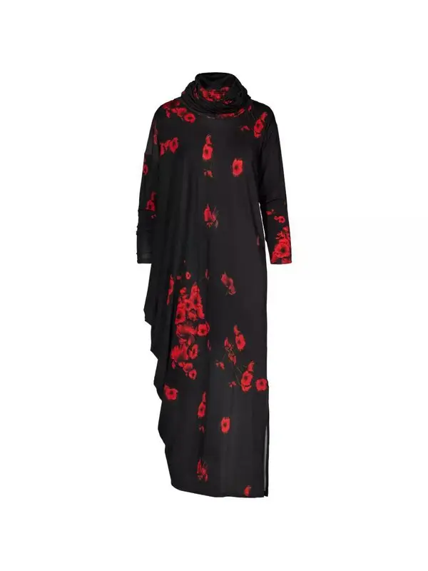 TESSITURA Asymmetric Hooded Maxi Dress