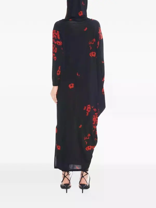 TESSITURA Asymmetric Hooded Maxi Dress