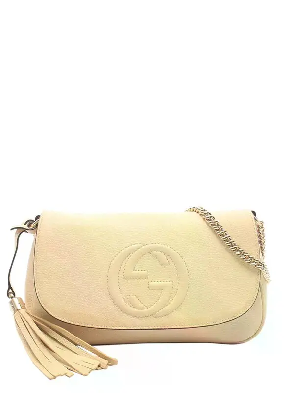 Gucci 2000-2015 Medium Calfskin Soho Chain Flap Crossbody Bag