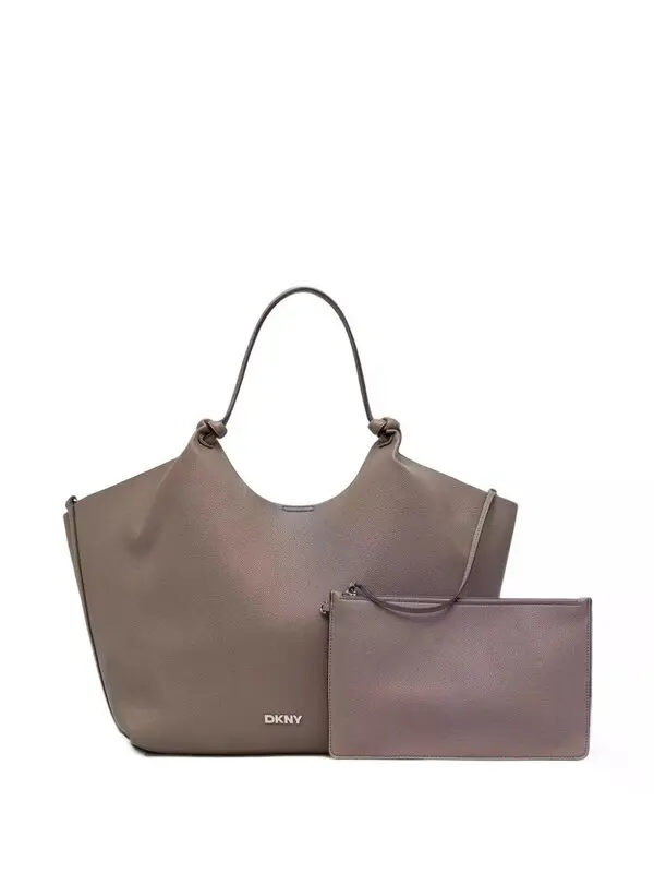Dkny Xl Paula Knotted-handle Pebbled-leather Tote Bag