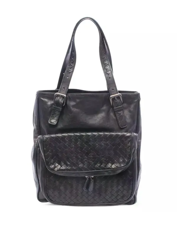 Bottega Veneta 2000-2026 Nappa Intrecciato Tote Bag - Black