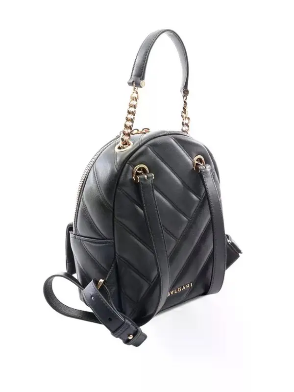BVLGARI 2000-2026 Leather Serpenti Cabochon Backpack
