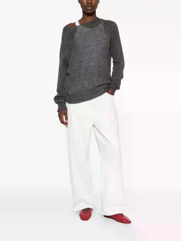 SCAGLIONE Boat-neck Raglan-sleeve Sweater