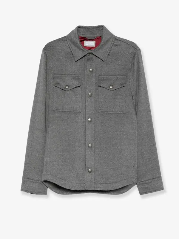 Brunello Cucinelli Outerwear Lightweight Virgin Wool Cloth Shirt