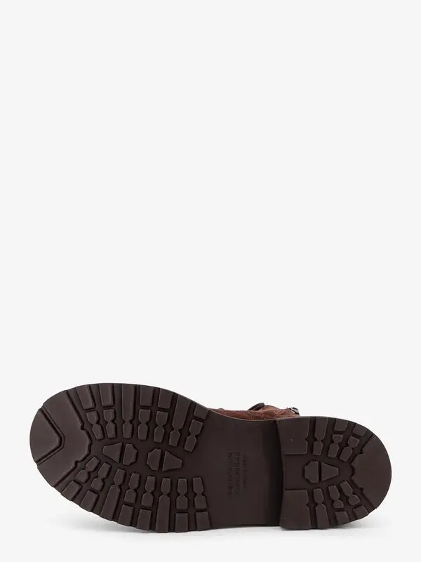 Brunello Cucinelli Suede Boots With Virgin Wool Knit Insert And Precious Detail