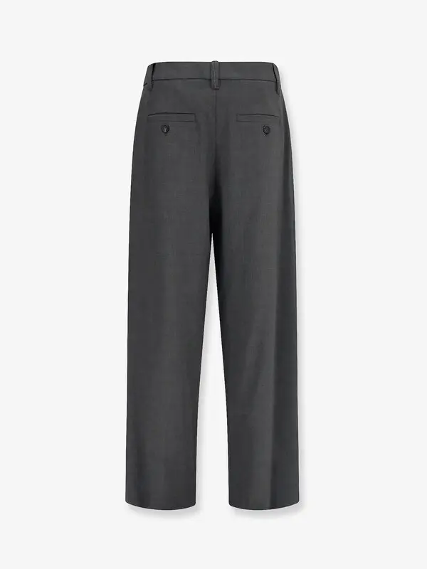 Brunello Cucinelli Stretch Virgin Wool Blend Trousers With Monili Detail