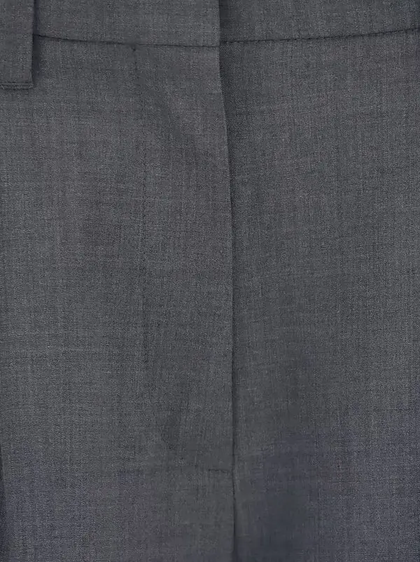 Brunello Cucinelli Stretch Virgin Wool Blend Trousers With Monili Detail