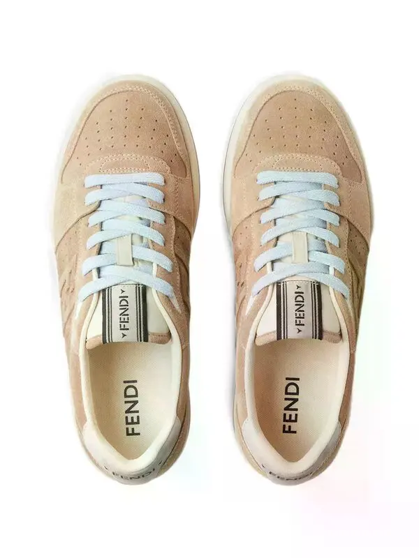 Fendi Ecru-suede Low-top Match Trainers