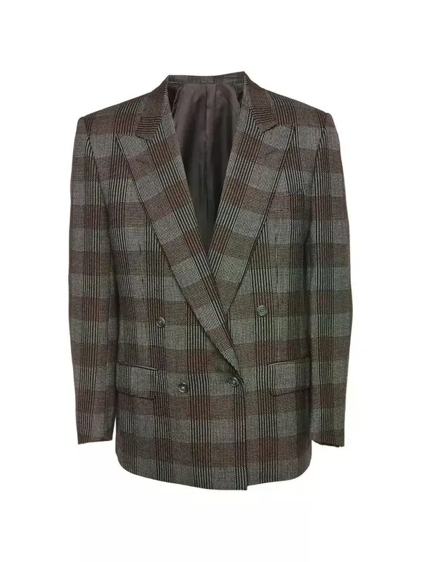 Ermenegildo Zegna Plaid Double-breasted Blazer
