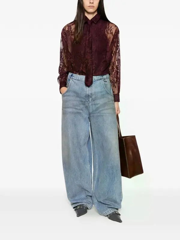 MANUEL RITZ Lace-overlay Shirt